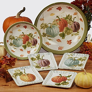 Certified International Autumn Harvest Set 5.5" Ice Cream/Dessert Bowls, Set of 4, Multicolor