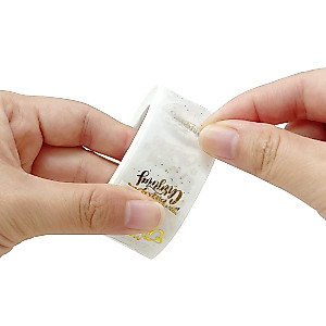 allydrew Christmas Stickers Label Roll, Holiday Stickers for Sealing Cards, Envelopes, Gift Boxes, Festive Party Favors (500 pcs), (Gold Foil) Merry Christmas