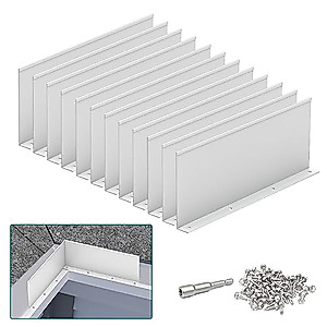 Daisypower 8 Pack Gutter Valley Splash Guards,Rainwater Roof Rain Diverter Downspout Gutter Guards for House Shingle Straight Roofs Corner,10 Inch Each