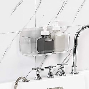 Ettori Shower Mirror with 4 Suctions and Shower Caddy