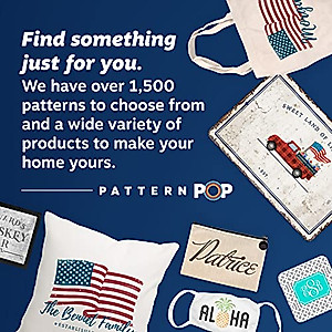 Pattern Pop - Personalized Patriotic Tote Bag - 4th of July and Memorial Day Pillows - Graphic Canvas Tote Bag - Tote Bag Personalized for You - Flag