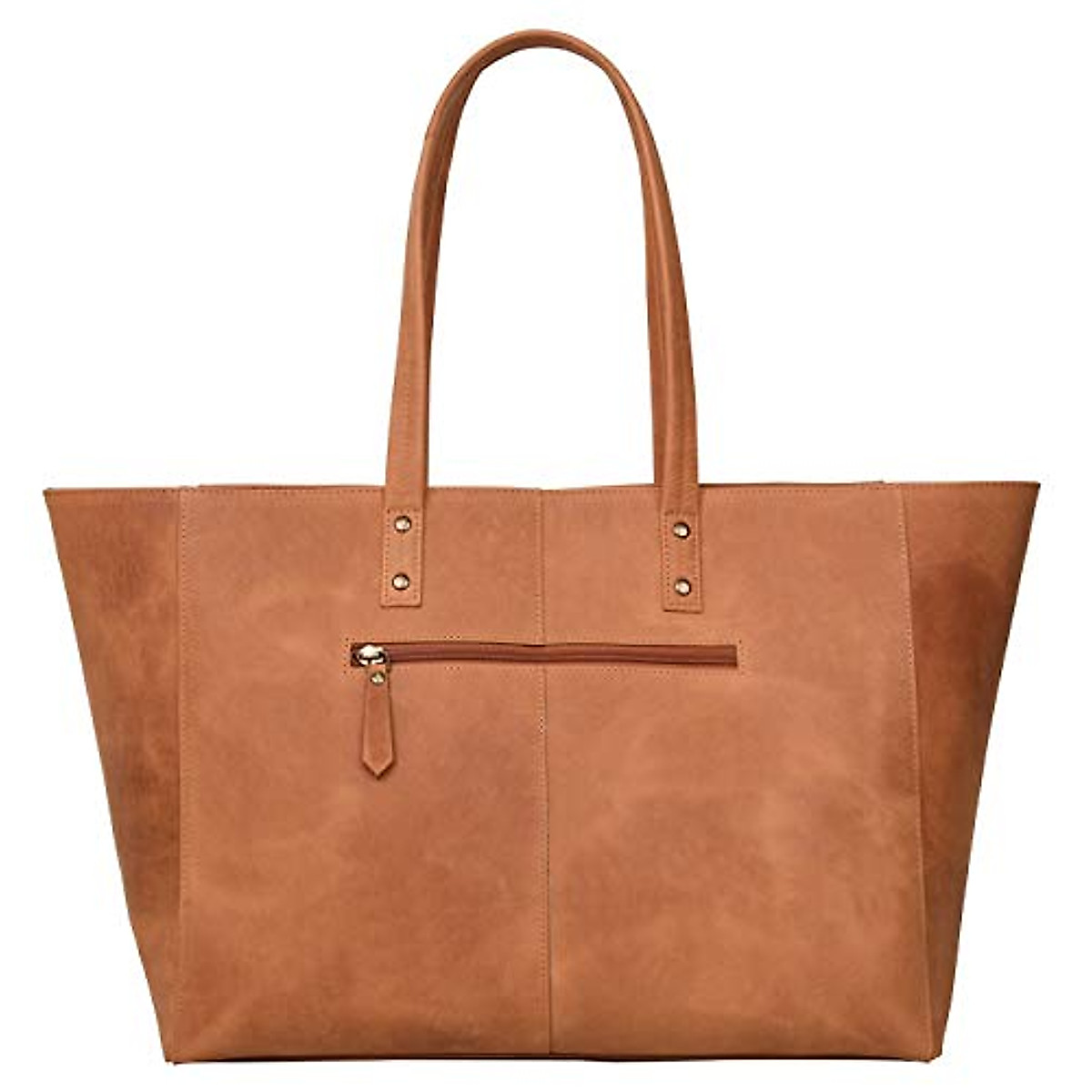ANTONIO VALERIA Avery Cognac Leather Tote/Top Handle Shoulder Bag for Women