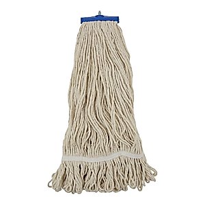 Boardwalk UNS 824C BWK824C Mop Head, Lie-Flat Head, Cotton Fiber, 24 oz, White (Pack of 12)
