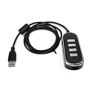 FOSA RJ9 to USB Headset Jack Cable Adapter Convertor for Audio Headphone Conversion Line Computer Headphones Line Using with Control Box