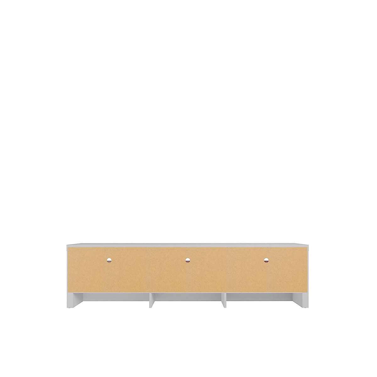 Manhattan Comfort Sylvan TV Stand with 3-Drawers with Open Shelving, 70.86 Inch, White Matte
