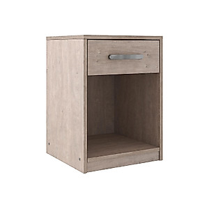 Signature Design by Ashley Flannia Scandanavian 1 Drawer Night Stand, Vintage Gray