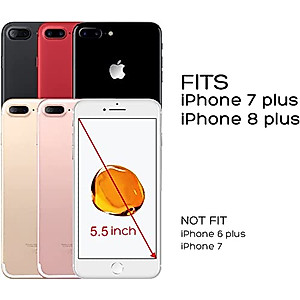 ULAK Compatible with iPhone 8 Plus Case, iPhone 7 Plus Wallet Case for Women, PU Leather Wallet Case with Card Holders Kickstand Protective Flip Cover for iPhone 7 Plus/8 Plus 5.5 Inch, Floral