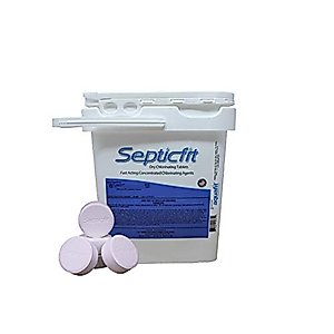Septicfit Septic Chlorine Tablet - 55 Tablet Pail - 18.8 lbs - NOT for USE in Swimming Pools