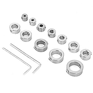 YWBL-WH 12PCS Stop Collar Set 3-16mm Drill Stop Bit Collar Set Drill Depth Stop Bit Collar Set Drilling Limit Ring