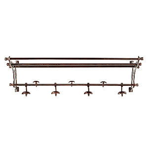 Deco 79 Wall Shelf, 43" L x 18" W x 11" H, Brown
