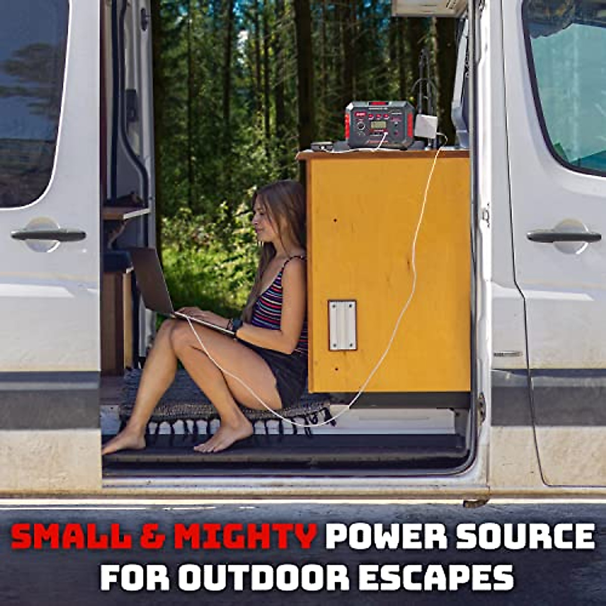 Backcountry Portable Power Stations, 300W, 500W or 1000W - Solar Generator Lithium Backup Battery with Power Outlet, USB, Wireless Charging for Camping and Indoor Home Use