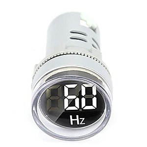 YWBL-WH AC Round Frequency Meter LED Digital Display Hz Frequency Indicator Light