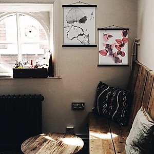 20x30 20x28 Poster Frame, Magnetic Light Wood Frame Hanger for Photo Picutre Canvas Artwork Art Print Wall Hanging (1 Pack, 20", Black)