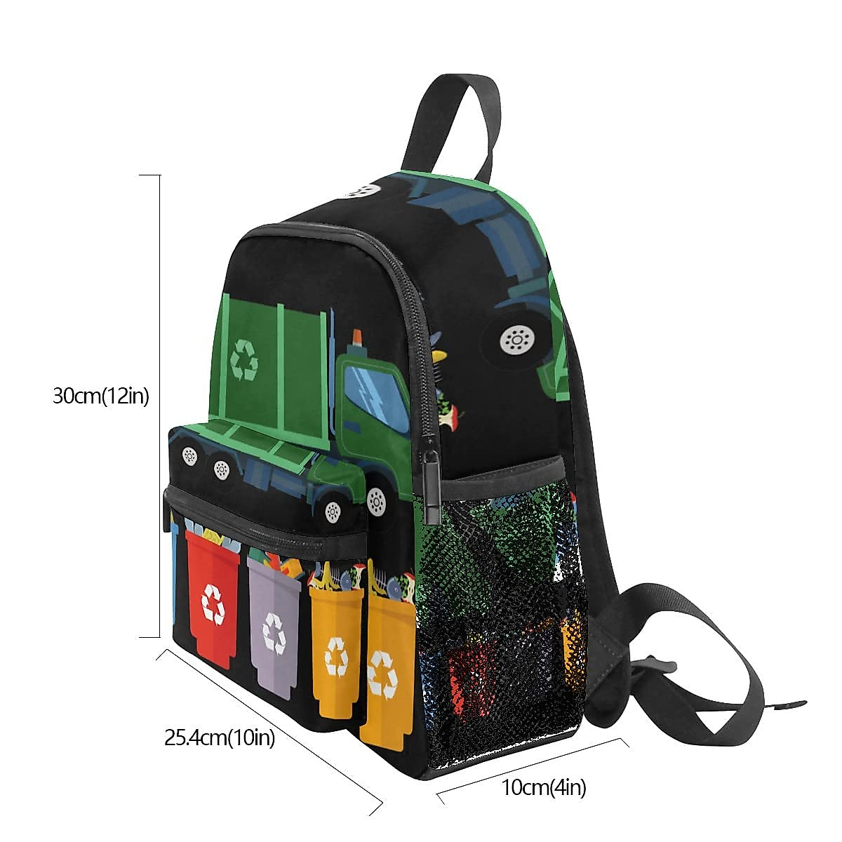 FCZ Kids School Bag Girls Boys Preschool Toddler Backpack for Boy Girl Lightweight Shoulder Book Bag for Kids Perfect Back Pack for Toddler to Kindergarten Garbage Truck Trash