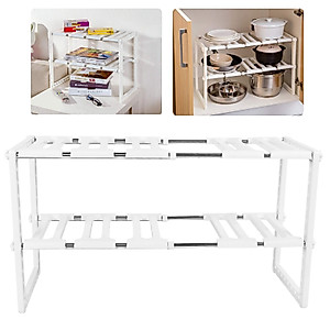 Under Cabinet Storage,Under Sink Organizer,2?Tier Sink Rack,Kitchen Storage Holder,Cabinet Organizer Shelf,Telescopic Storage Shelf for Kitchen,Living Room, under sink organizer under cabinet org