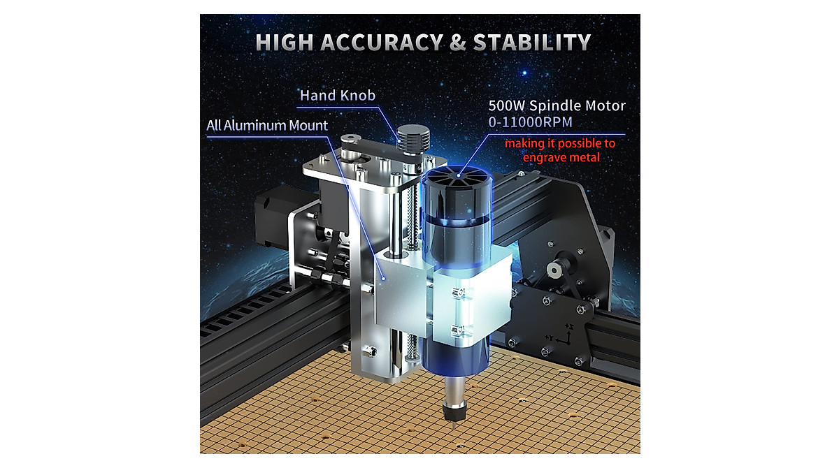 MYSWEETY 500W CNC Router - Power, Precision & Compatibility