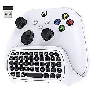 MENEEA Controller Keyboard for Xbox Series X/Series S/One/S/Controller, Mini Game Chatpad Keypad with Audio/3.5mm Headset Jack & 2.4Ghz Receiver Accessories for for Xbox Series X/S Game Controller