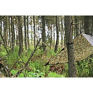 DD Hammocks - DD Tarp 3x3 - MC (10ft x 10ft) - 100% Waterproof - Lightweight & Multifunctional Camo Rainfly Tarp Tent Shelter for Camping Backpacking & Hiking Adventure