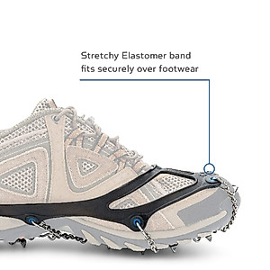 Yaktrax Traverse Heavy-Duty Traction Spikes for Walking on Snow and Ice, Black, X-Large (1 Pair)