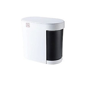 CANMNT Trash Can Plastic Tea Bucket Home with Lid Dry and Wet Separation Trash Can Kitchen Waste Drain Waste Bins Tea Residue Filter Bucket Trash Can Wastebasket