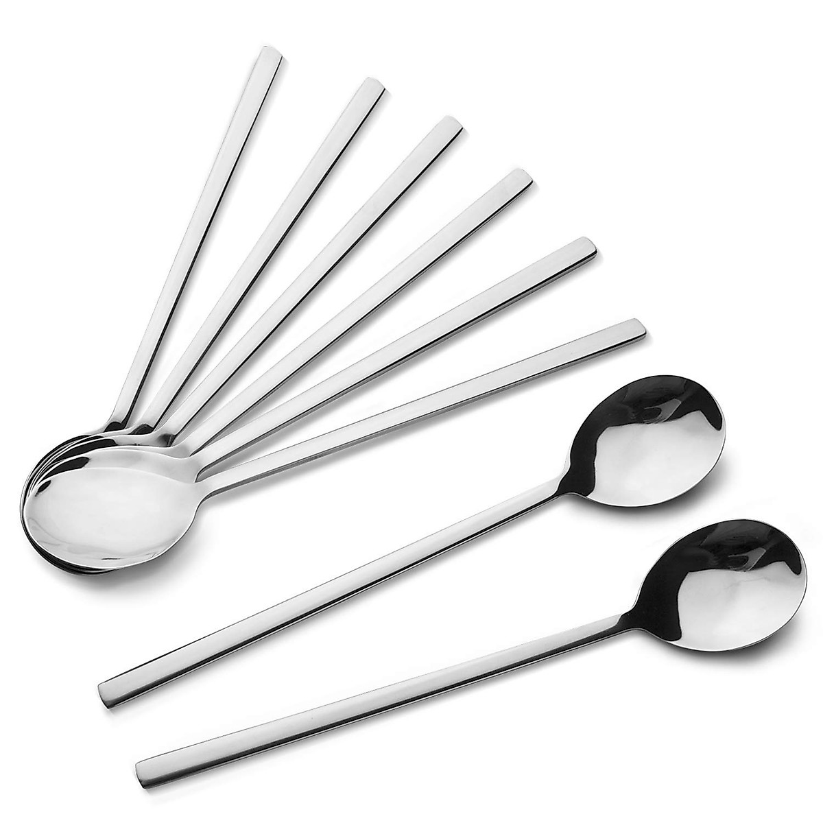 8 Pieces Stainless Steel Korean Spoons + 10 Pairs Stainless Steel Chopsticks