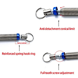 Crynod 2 PCS Car Trunk Lid Modification Spring Accessory with Clamp, Adjustable Metal Vehicle Lifting Spring Accessories, Universal Automotive Trunk Spring Replacement for SUV Truck RV (Silver)