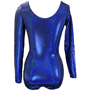 Look-It Activewear Gymnastic Leotard Midnight Blue Long Sleeve leotard for Women Adult Large (size 10-12)