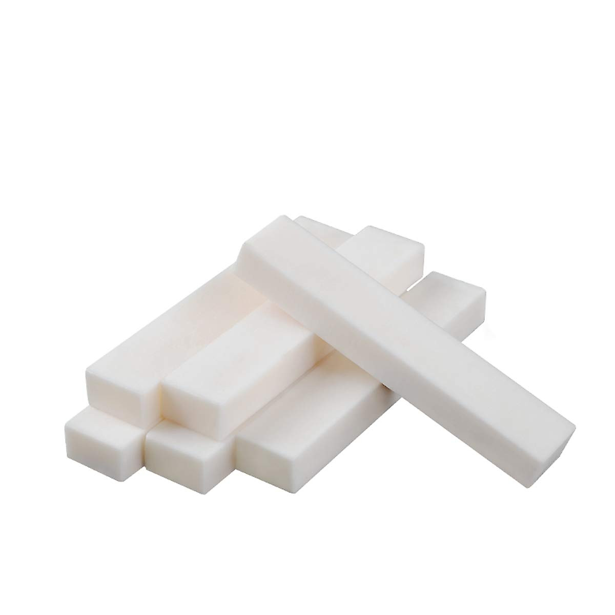 6Pcs Bone Guitar Nuts Blank For Electric Bass Acoustic Classical Guitar Mandolin Banjo Ukulele Nut Blank,52x6x10mm,MusicOne