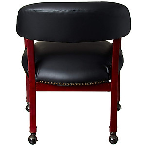 Boss Captain’s Chair In Black Vinyl W/ Casters