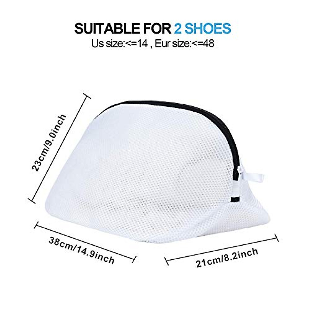 Lystin 2-Pack Shoes Wash Bags, Premium Laundry Bag for Shoes/Sneakers for Washing Machine with Durable Zipper, High Protection Washing Bag for Storage & Travel