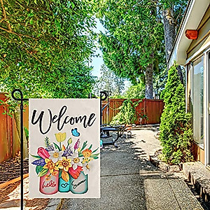 Summer Garden Flag 12.5x18 Inch Vertical Double Sided Welcome Garden Flag For Summer Decor Lemon Decorative Garden Flag For Outside Yard Lawn Outdoor Decoration (12.5X18)