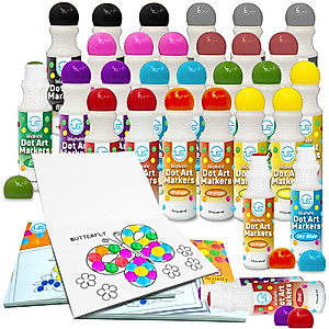 Dot markers, Dot Markers for Toddlers, Dot Art, Dot Paints Washable for Kids, Bingo Daubers, Washable Dot Markers Toddler Arts and Crafts