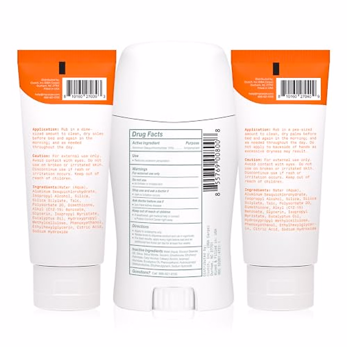 Carpe Antiperspirant Underarm, Hand & Foot Lotion Bundle, Head to Toe Sweat Protection for Hands, Feet, and Underarm, Dermatologist Recommended