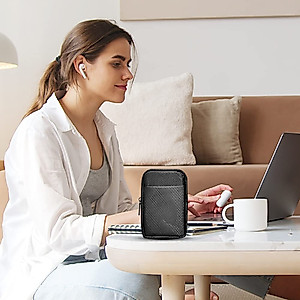 Hard Drive Bag 2.5'' Hard Drive Carrying Case Storage Organizer Multi-Purpose Universal Carry Pouch Compatible with Western Digital WD Elements Seagate Etc