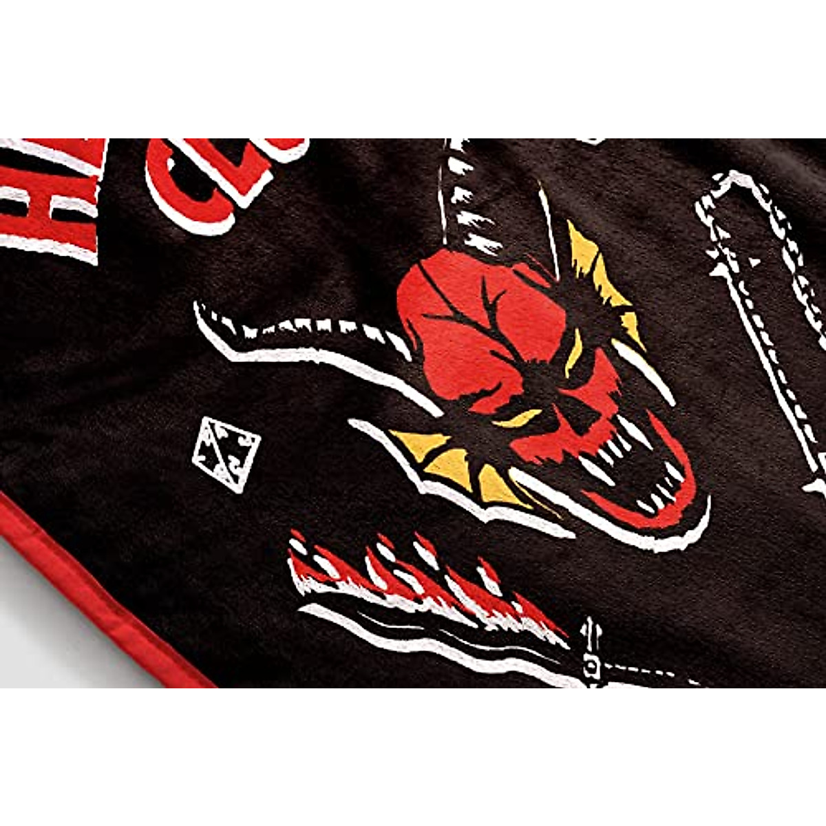 Stranger Things Defeat Hellfire Throw Blanket - Bedding Meausres 46 x 60 Inches - Fade Resistant Super Soft Fleece