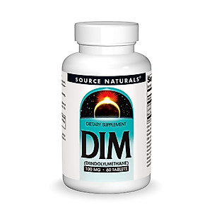 Source Naturals DIM, Diindolylmethane 100mg with BioPerine, Vitamin E & More - 60 Tablets