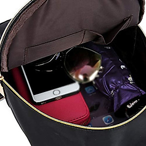 Qwent Carry on Backpack Flight Approved Shoulder Women's Multi-Function Casual Solid Bag Fashion Bag Cute Purse Backpack (Black, One Size)