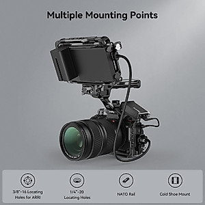 SmallRig G9 II S5 II S5 IIX Camera Cage for Panasonic LUMIX G9 II / S5 II / S5 IIX with Built-in 2 Cold Shoes & 2 NATO Rails, Quick Release Plate for Arca - 4022