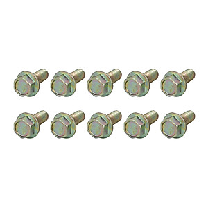 METALLIXITY Flanged Hex Head Bolts (3/8-24 x 1") 20pcs, Hexagon Serrated Flange Bolt Carbon Steel Screw - for House Construction Hardware Fasteners