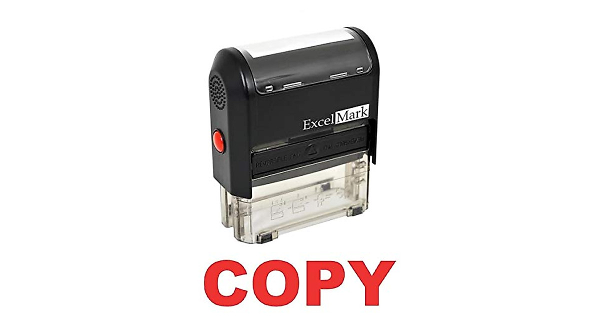 Get the ExcelMark Copy Self Inking Rubber Stamp - Red Ink