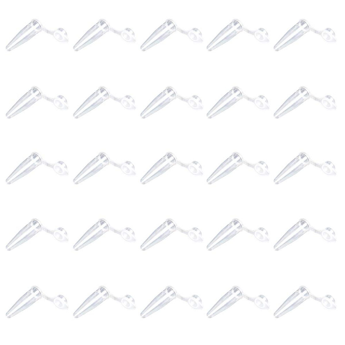 100 Pieces Microcentrifuge Tubes 0.2ml Microcentrifuge Tubes Mini Centrifuge Tubes Plastic Microcentrifuge Test Tubes with Attached Lid, Transparent