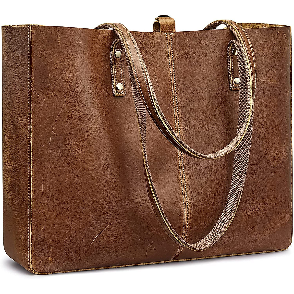 Leather Fair WOMENS LEATHER TOTE HANDBAG FOR LIFETIME WITH INNER BAG