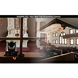 AVKANS NDI Camera, 20X Optical PTZ Camera with Simultaneous HDMI/3G-SDI/IP Streaming for Church Video Production School Events Worship(NDI Approved by Newtek Officially)