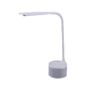 Bostitch LED Dimmable Desk Lamp with Bluetooth Speaker & USB Port, Energy Efficient, 5.5W, Natural Daylight, White (VLED1817WHITE-BOS)