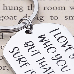 Eunigem Funny Keychain for Boyfriend Husband Gifts from Girlfriend Wife Anniversary Valentine's Day Christmas Adult Humor Mature Sexy Sarcasm Naughty Gag Gift Idea for Men Him Fiance