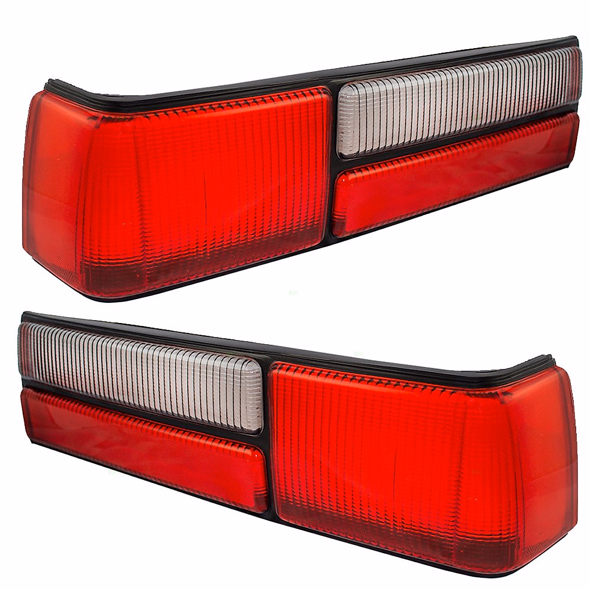 Brock Replacement Driver and Passenger Taillights Taillamps Lens Compatible with 1987-1993 Mustang LX Fox Body LX style E7ZZ13450A E7ZZ13451A