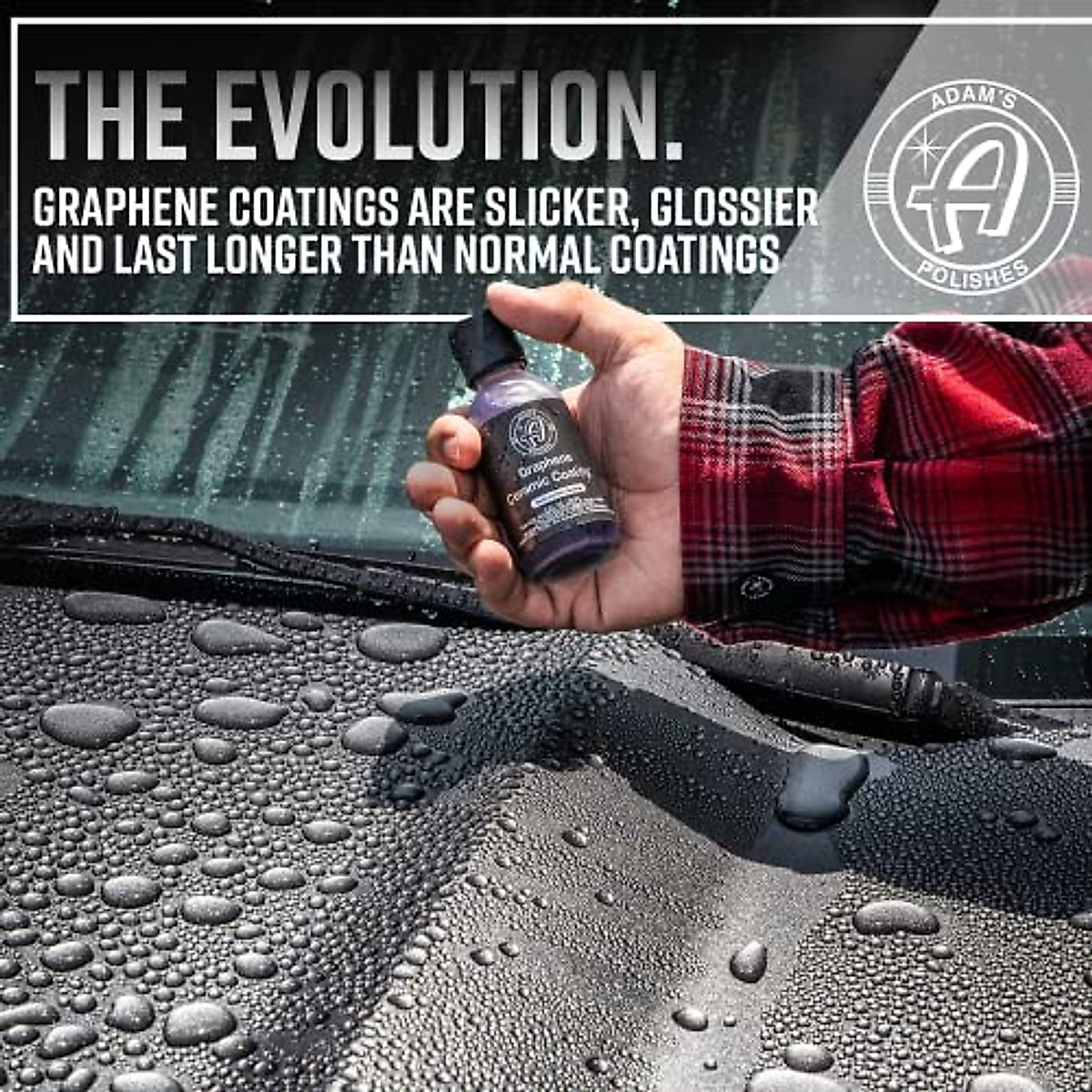 Adam's UV Graphene Ceramic Coating Kit - Verified 10H Ceramic Coating for Cars W/ 7+ Years of Protection & UV Glow Technology | Apply After Car Wash Clay Bar Car Buffer Polisher | Boat RV Motorcycle
