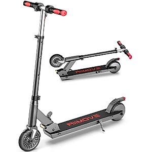 ALLMOVE Electric Scooter for Kids with 150W Motor Up to 11 Mph & 8 Miles, Foldable E-scooter Ages 6-16 with LCD Display, 3 Adjustable Speeds & Heights, Maximum 165 Ibs (Black)