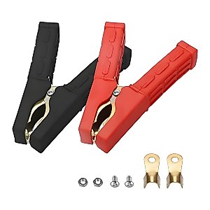 AUCELI 2Pcs Battery Jumper Cable Clamps, Heavy Duty Car Battery Charger Alligator Clips, Power Replacement Battery Welding Machine Crocodile Clamps, Auto Accessories for All kinds of Cars and Boats