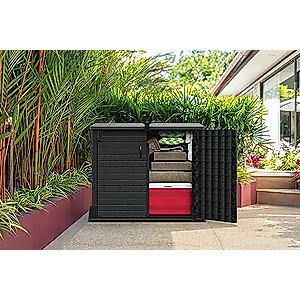 Duramax Storeaway 4 ft. 3 in. x 2 ft. 5 in. x 3 Ft 7 in. Resin Horizontal Outdoor Storage Shed Gray